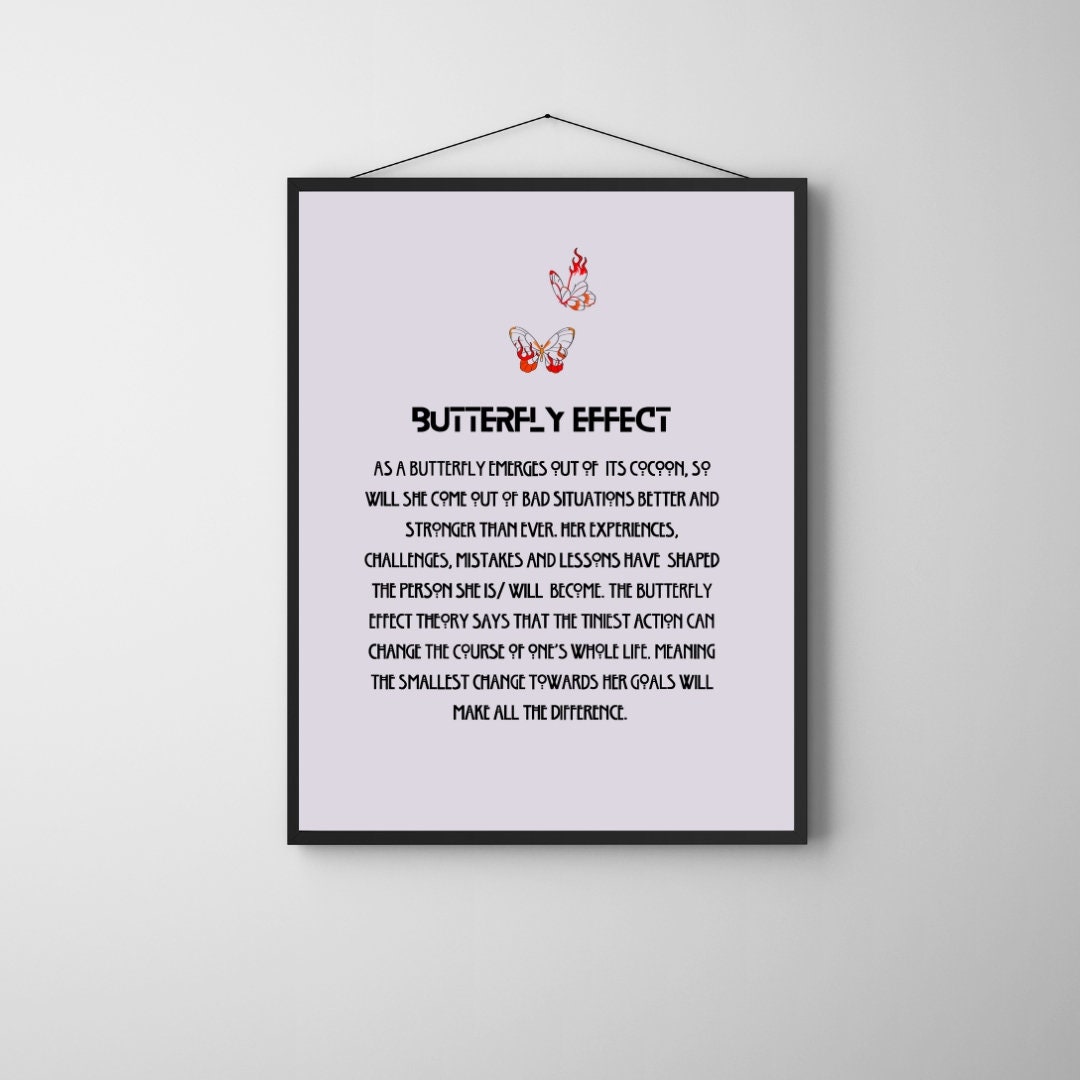 Butterfly Effect Poster Printable Download - Etsy