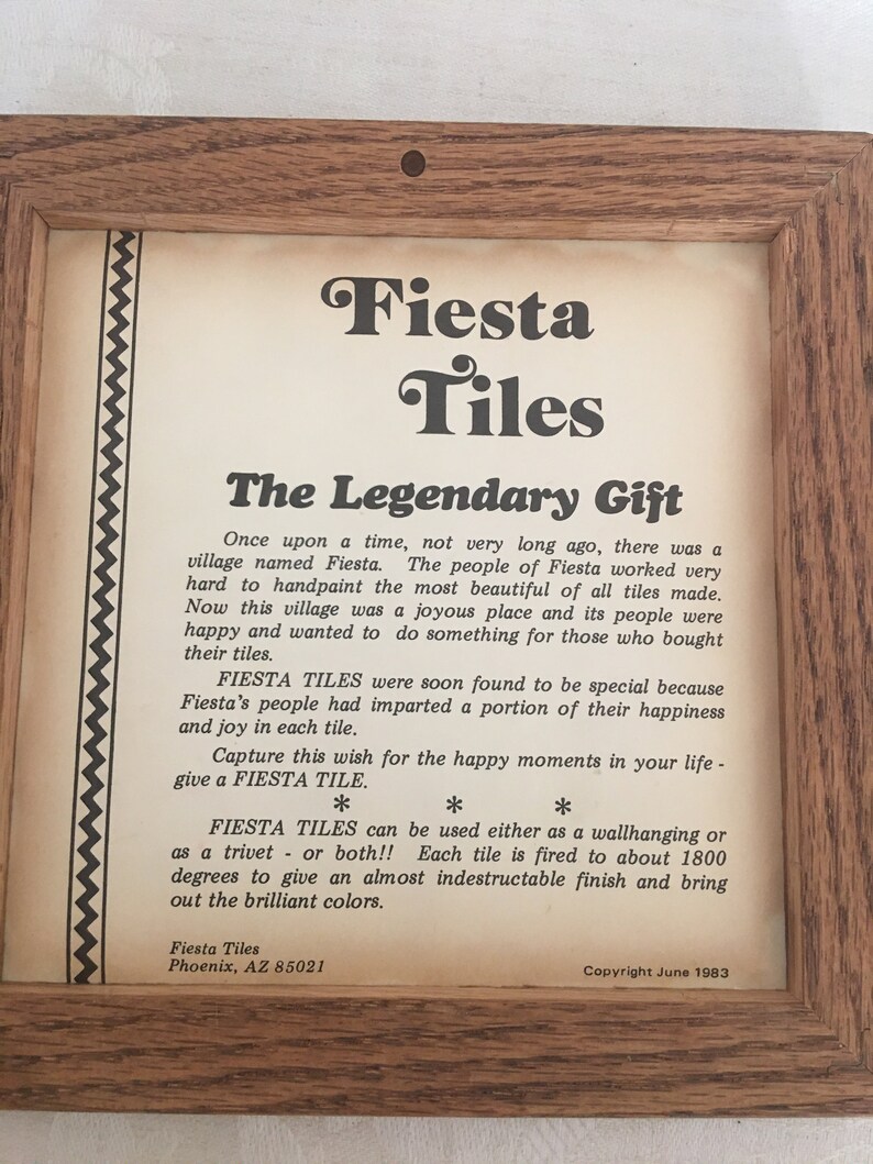 Vintage 1983 Fiesta Tiles Hand Painted Sleeping Cat Wall Hanging Tile ...