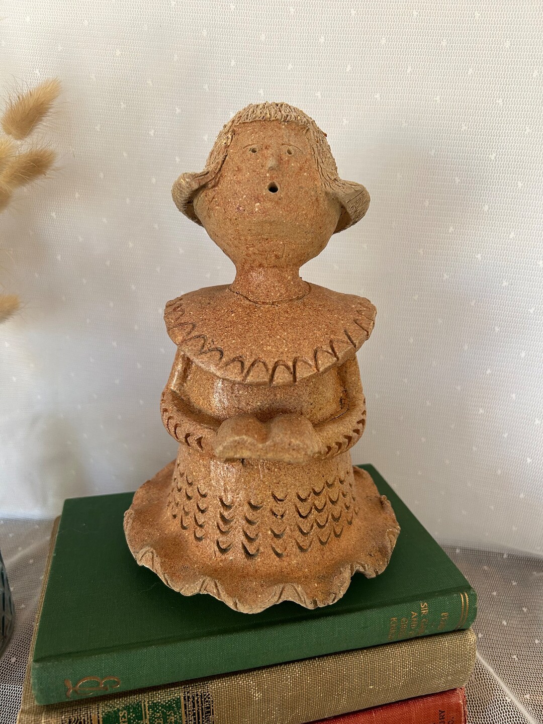 Vintage Clay Art Women Figure/ Vintage Lady Sculpture - Etsy