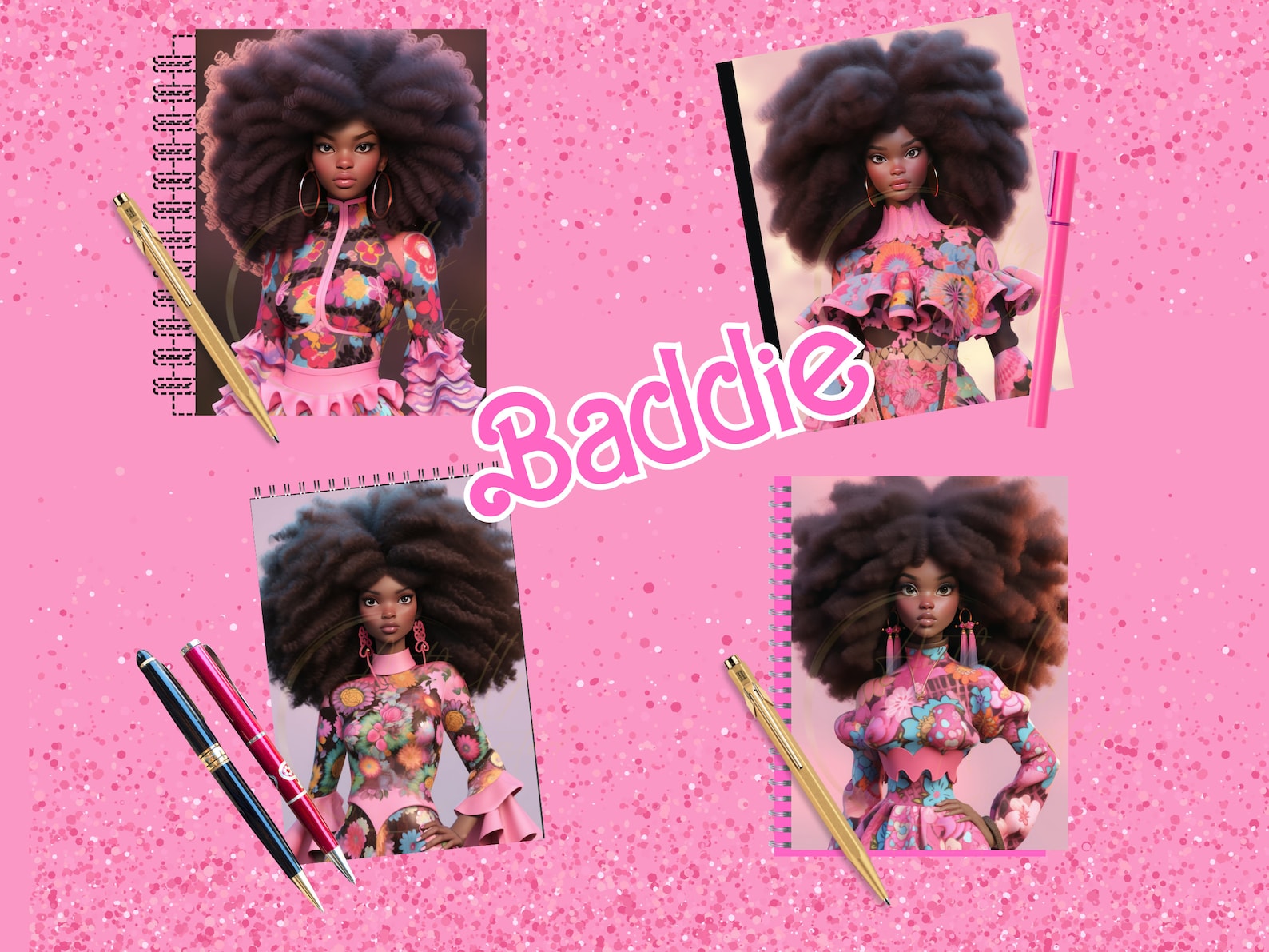 Baddie Collection High Resolution Clip Art African American Digital Art ...