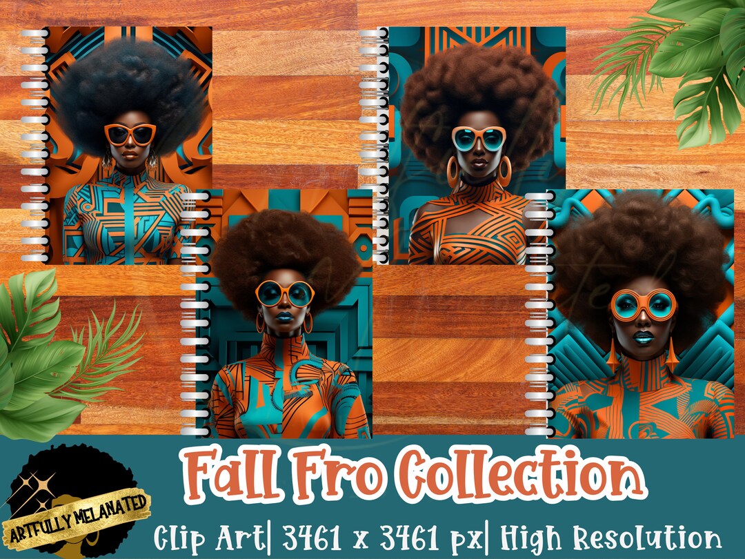 Fall Fro Clip Art Collection| 3461 X 3461 Px| Instant Download|african ...