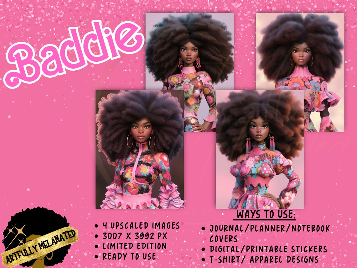 Baddie Collection High Resolution Clip Art African American Digital Art