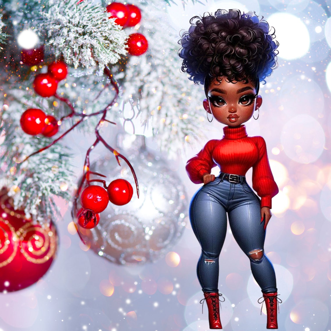 Baddie Collection| 10 Unique High-res Fashion Clip Art| Transparent PNG ...