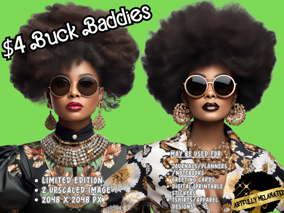 4 Buck Baddie Collection Part 2 High Resolution Clip Art African ...