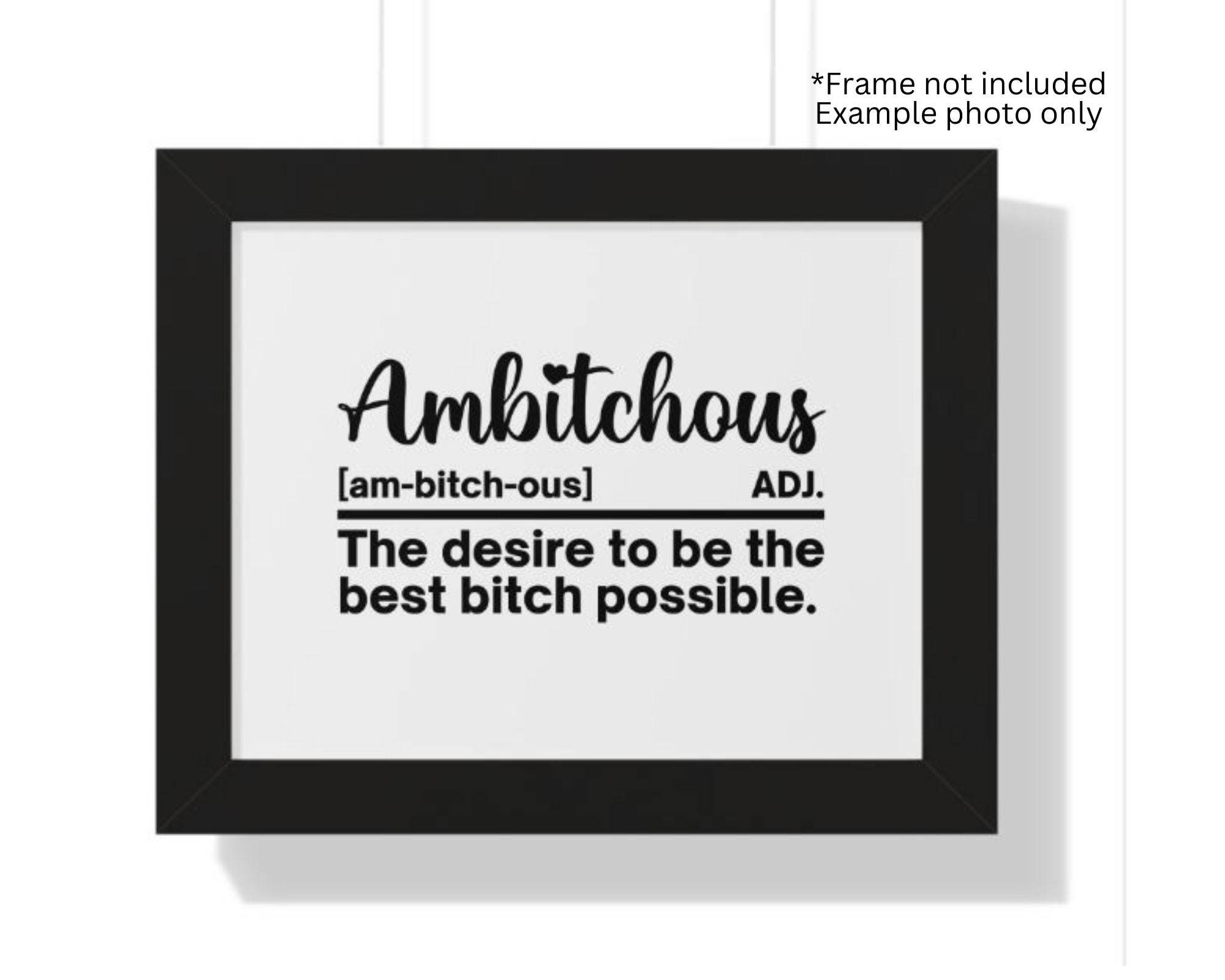 Ambitchous Definition Printable Wall Art 8x10 Ambitious Babe - Etsy