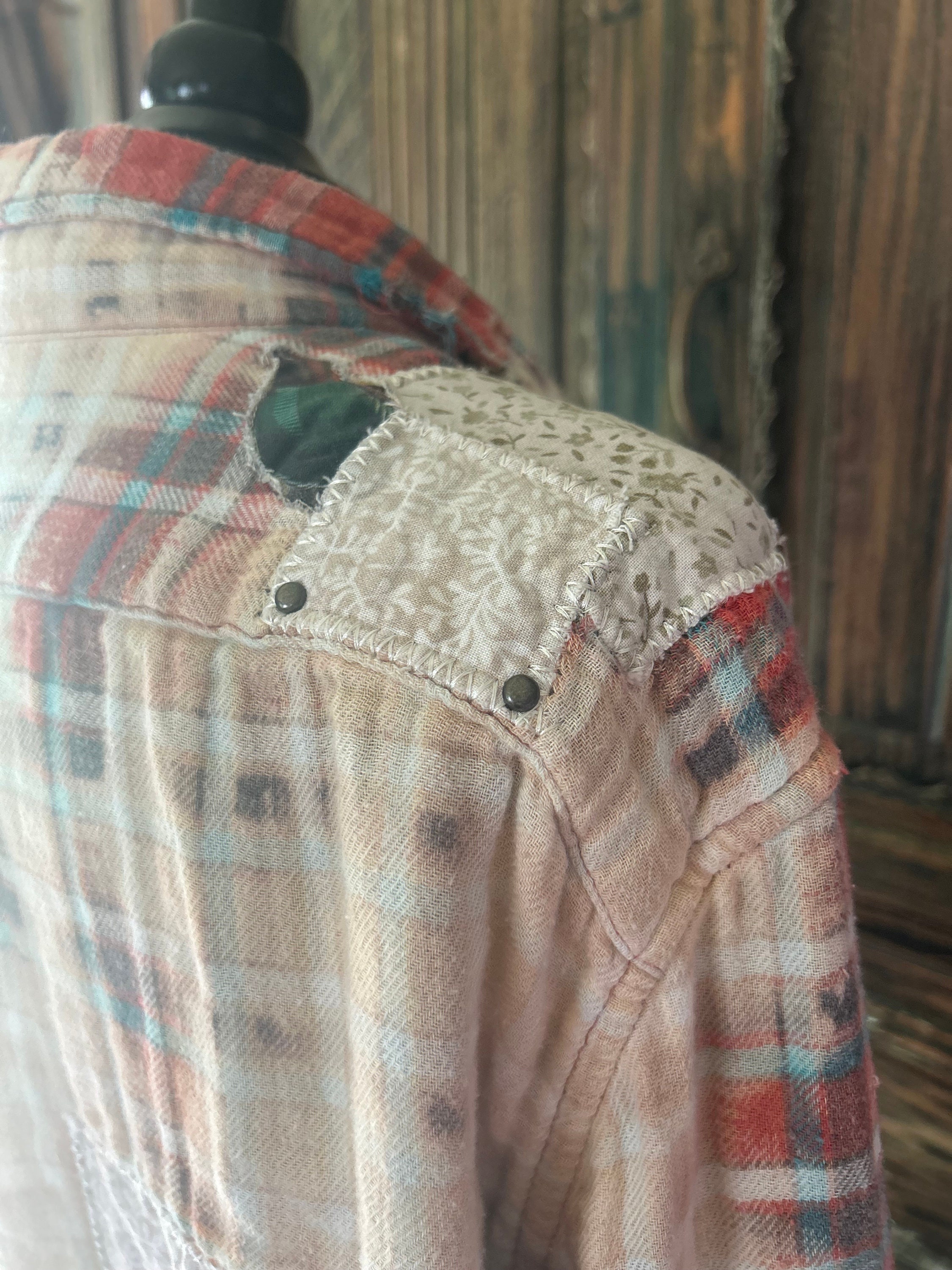 Vintage Repurposed Flannel Shirt - Etsy