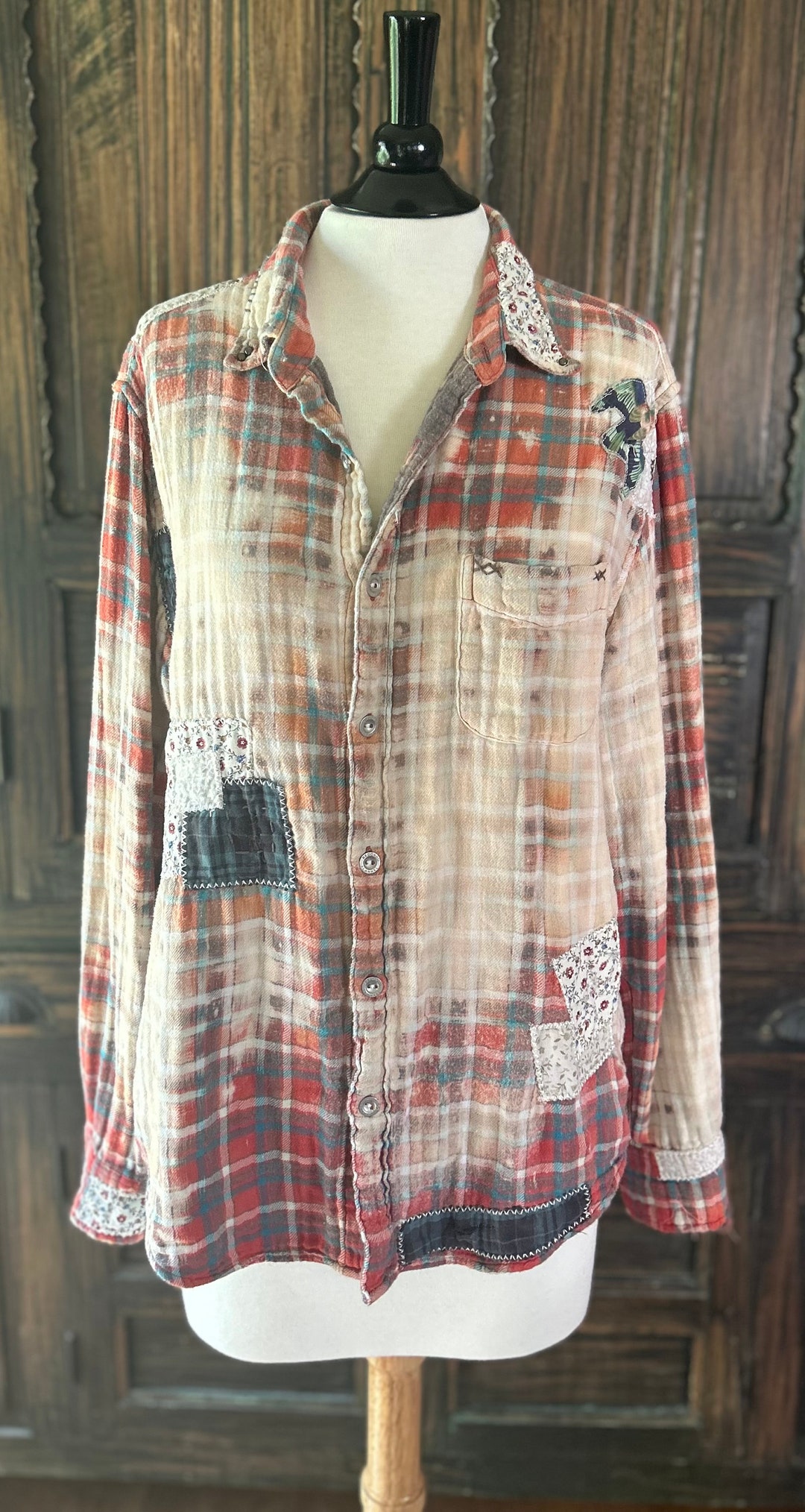 Vintage Repurposed Flannel Shirt - Etsy