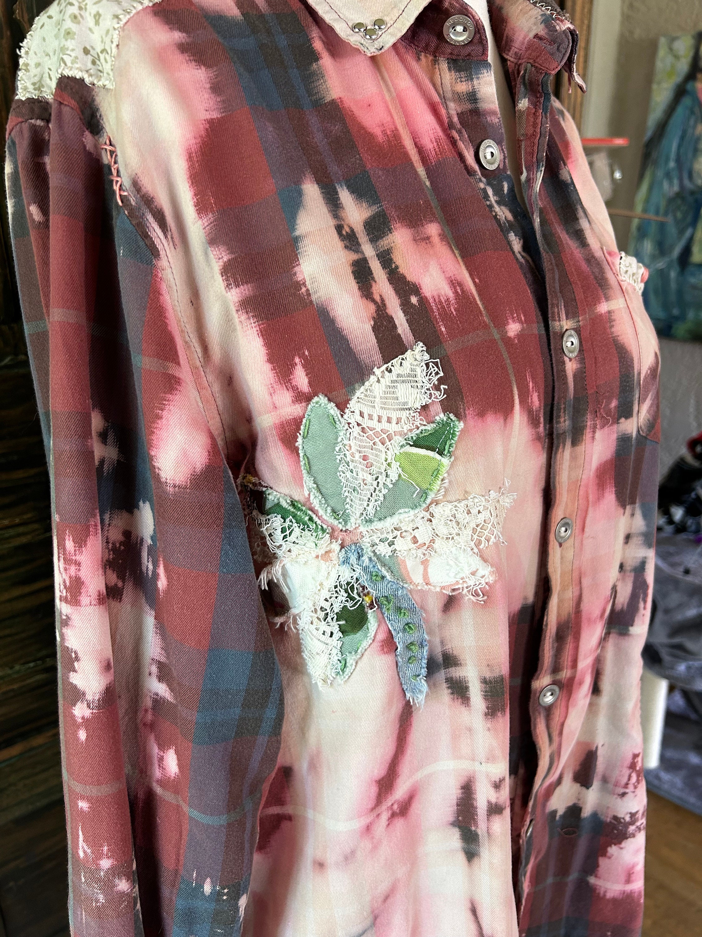 Vintage Repurposed Flannel Shirt - Etsy