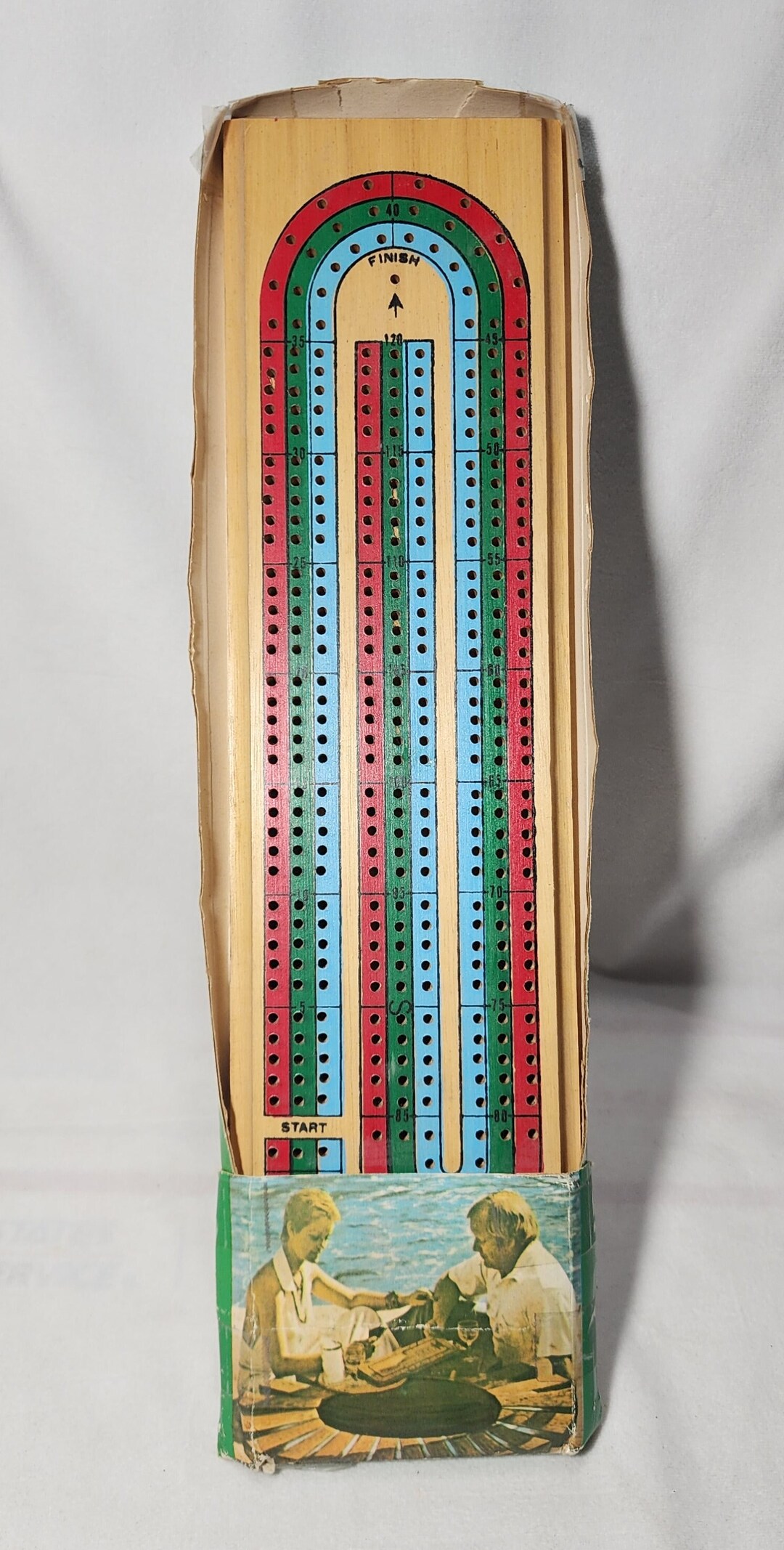 Vintage Wood Race Track Cribbage Board Game With Box and Pins - Etsy