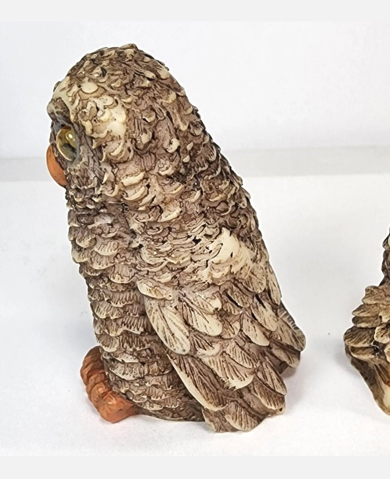 Vintage 3 Owls Moving Googly Eyes Carved Style Design Miniatures ...