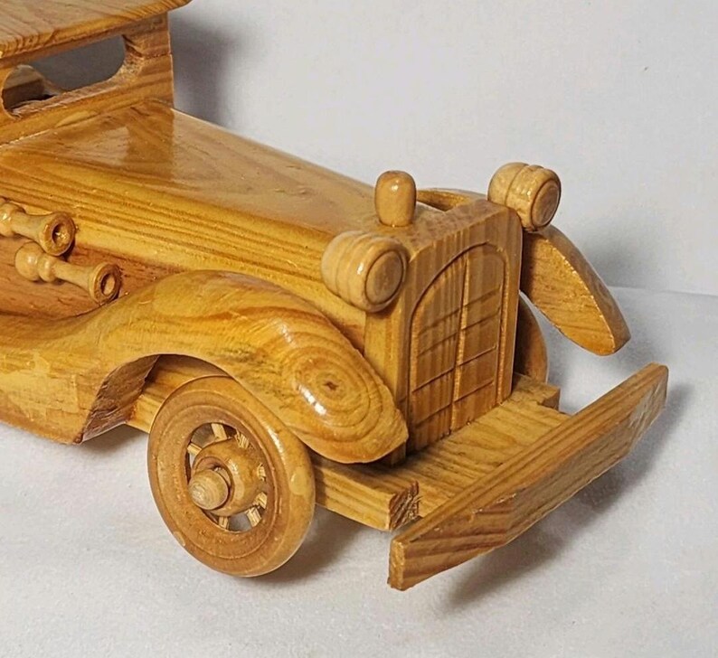 3 Vintage Wood Wooden Cars Models Rolls Royce Auto Hand Crafted Models ...