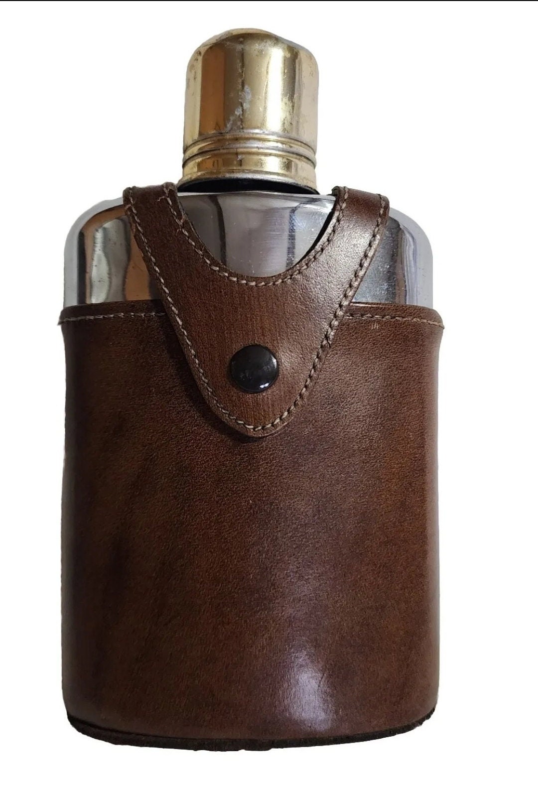 Vintage HEIRLOOM by Bosca Leather Flask Case W/ Glass Flask - Etsy