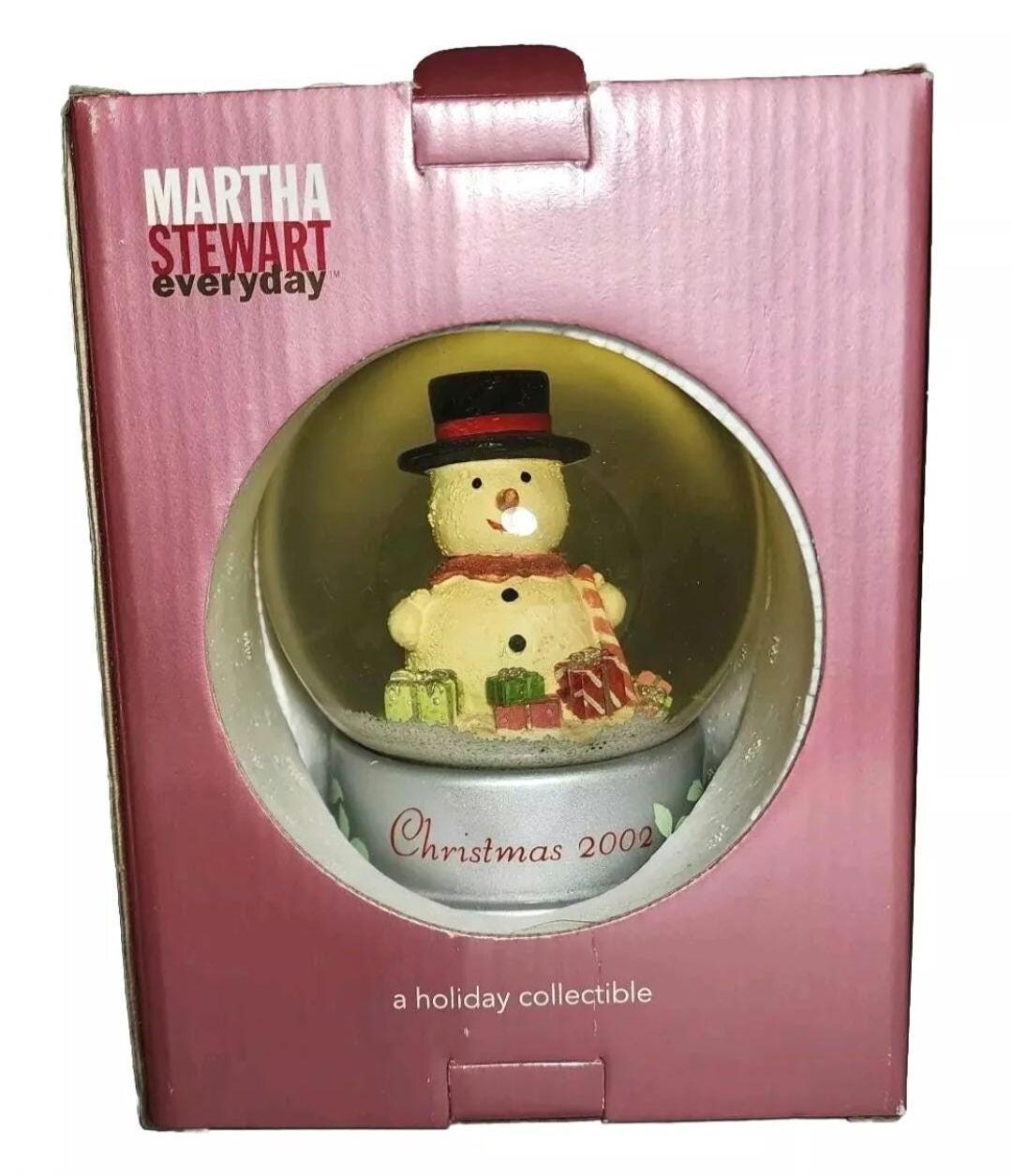 Vtg Martha Stewart Musical Classic Christmas 2002 Snow Globe Snowman ...