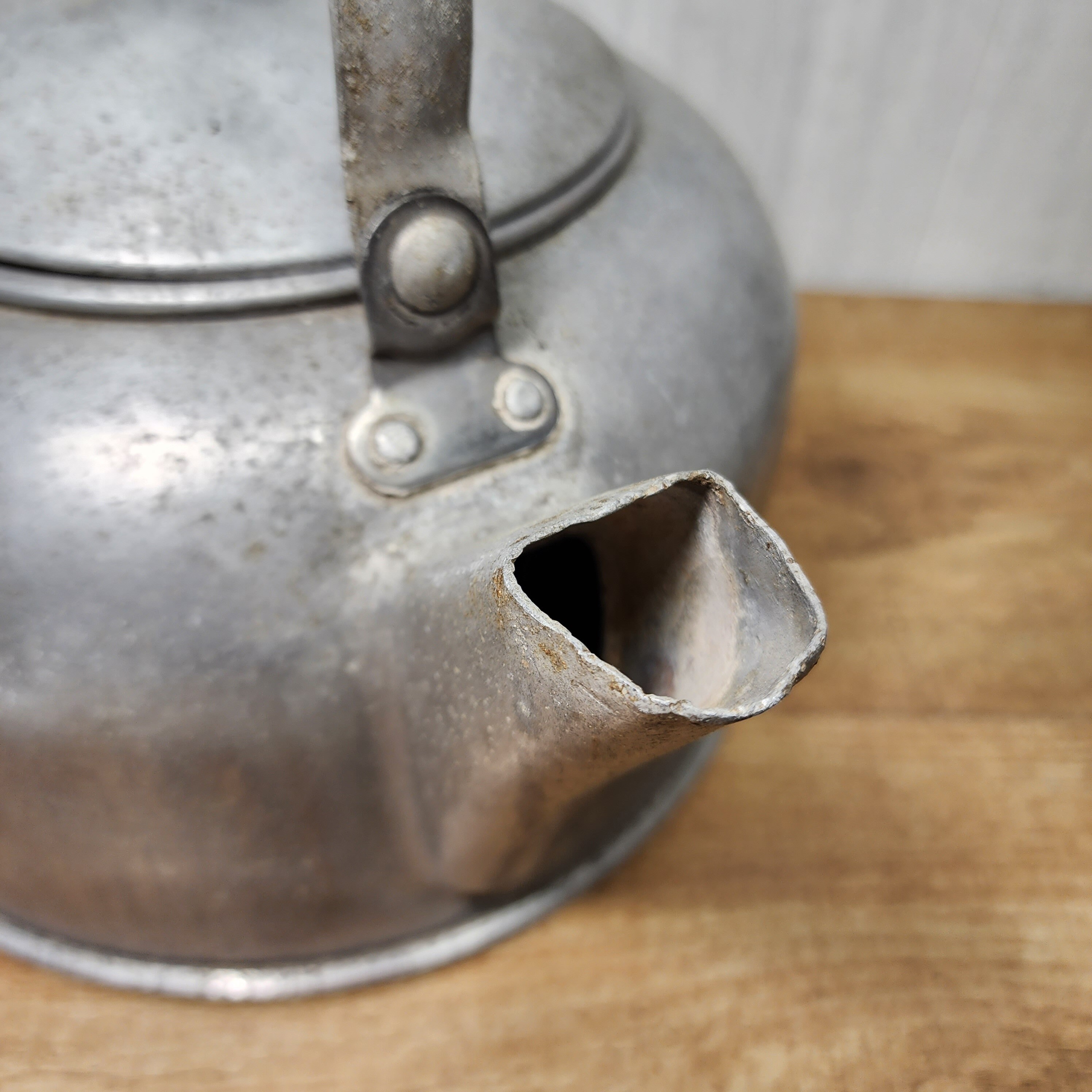 Vintage Farm Decor OLD TEA KETTLE Pot Buckeye Wooster Ohio Aluminum ...