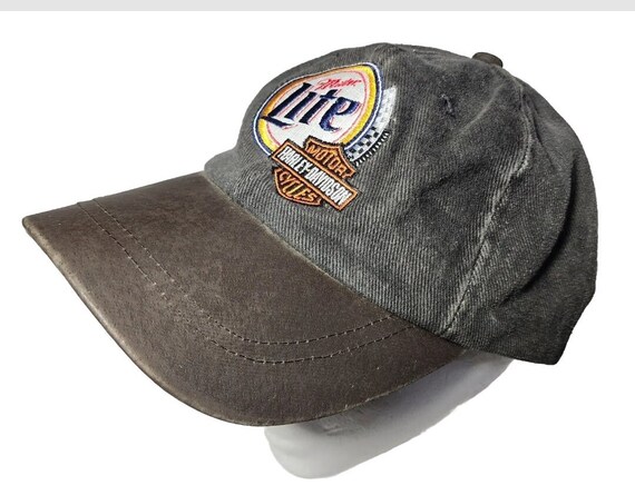 Vintage Harley Davidson Cycles Motorcycle Miller Lite… - Gem