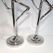 2 Chrome Plated Metal Ballet Dancer Figure Sculptures Modern Art Deco ...