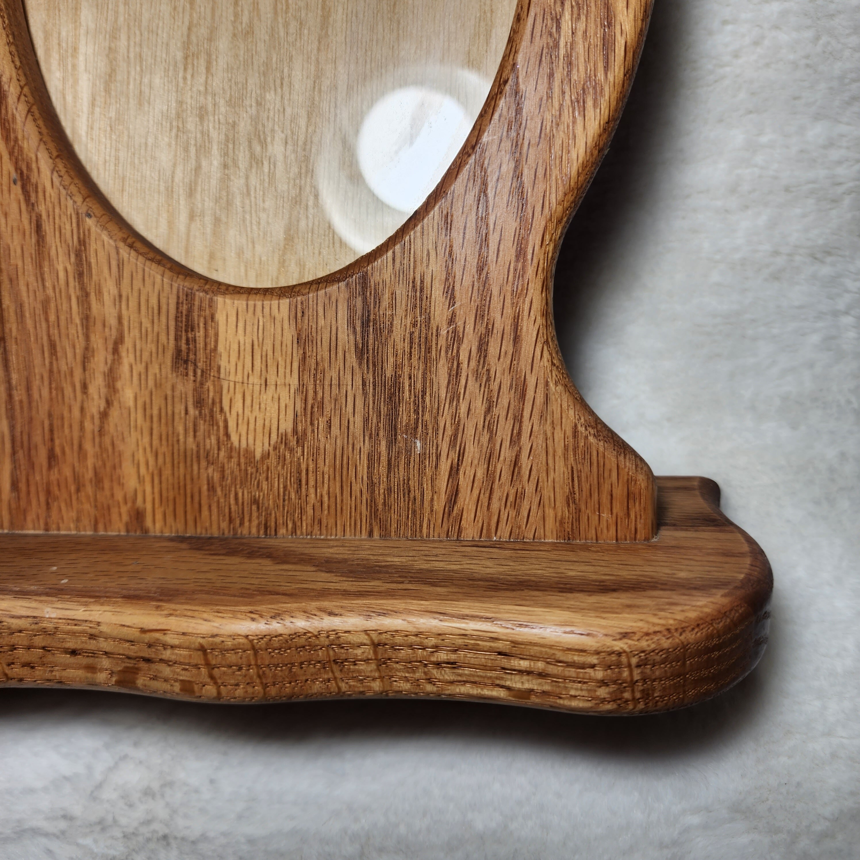 Large Oak Wood Photo Picture Frame Standing Oval Hand Crafted Fits 5 X ...