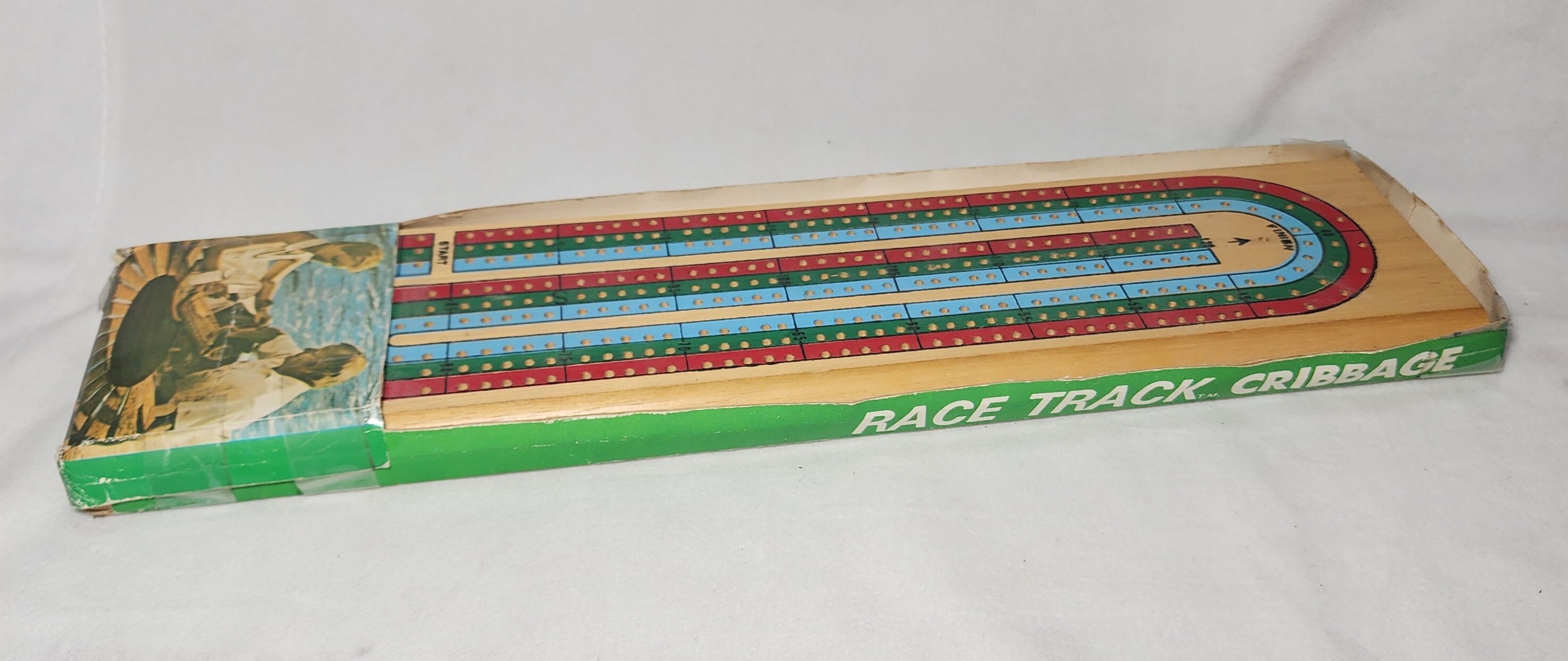 Vintage Wood Race Track Cribbage Board Game With Box and Pins - Etsy
