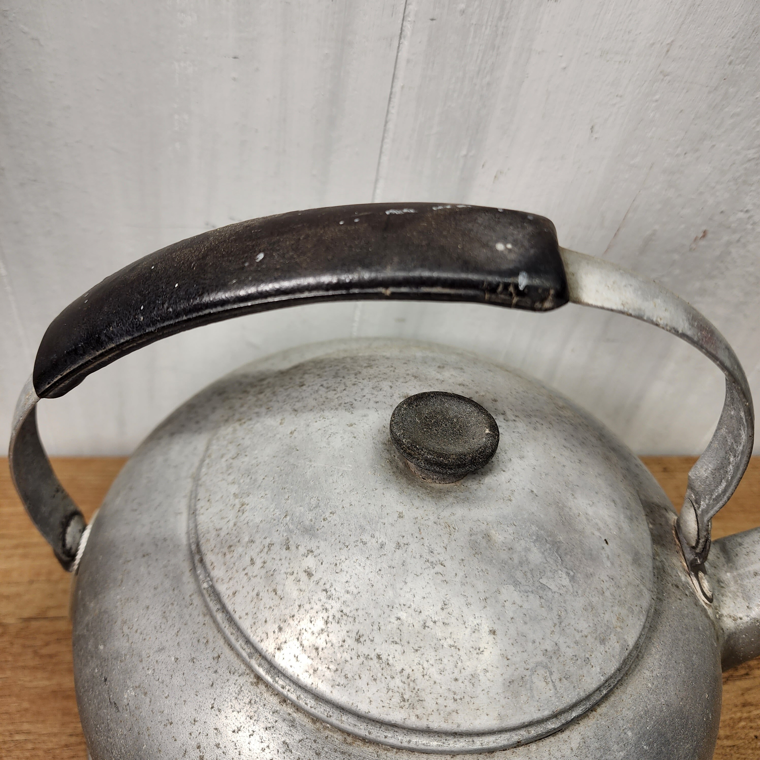Vintage Farm Decor OLD TEA KETTLE Pot Buckeye Wooster Ohio Aluminum ...