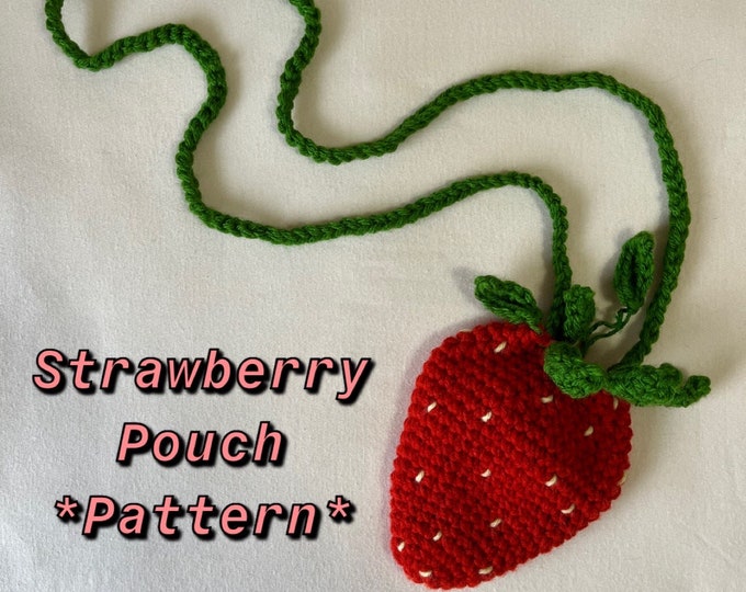 Strawberry Tote Bag PDF PATTERN, Crochet Fruit, Red Crochet Bag, Mother ...