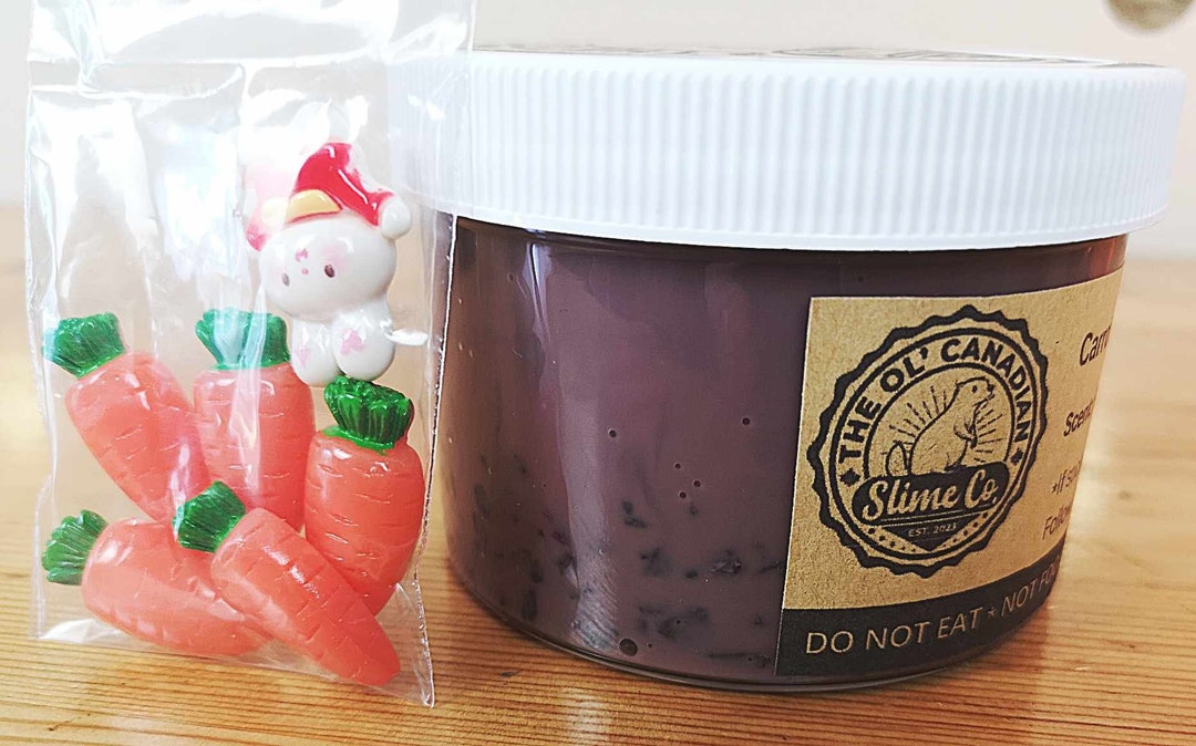 Carrot Garden Textured Glass Slime With Carrot and Bunny Charms - Etsy