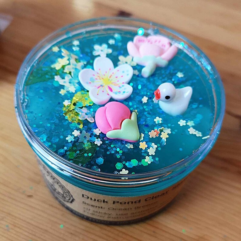 Cherry Blossom Duck Pond Clear Slime - Etsy
