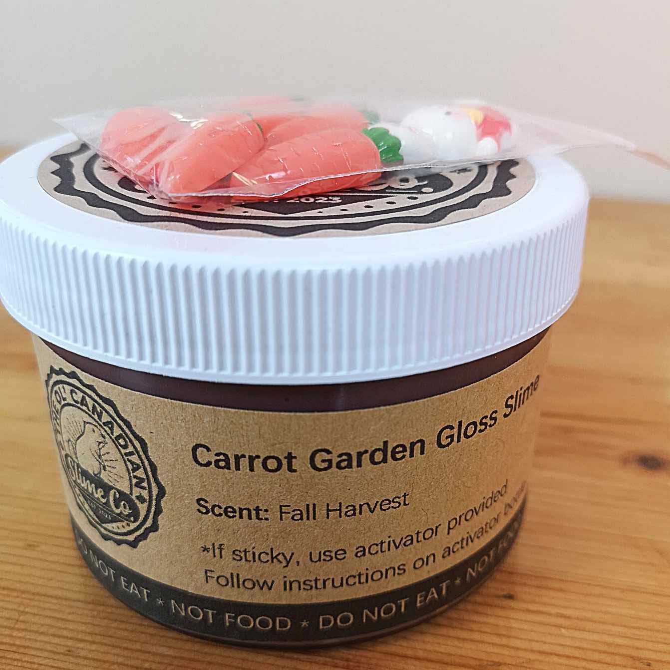 Carrot Garden Textured Glass Slime With Carrot and Bunny Charms - Etsy