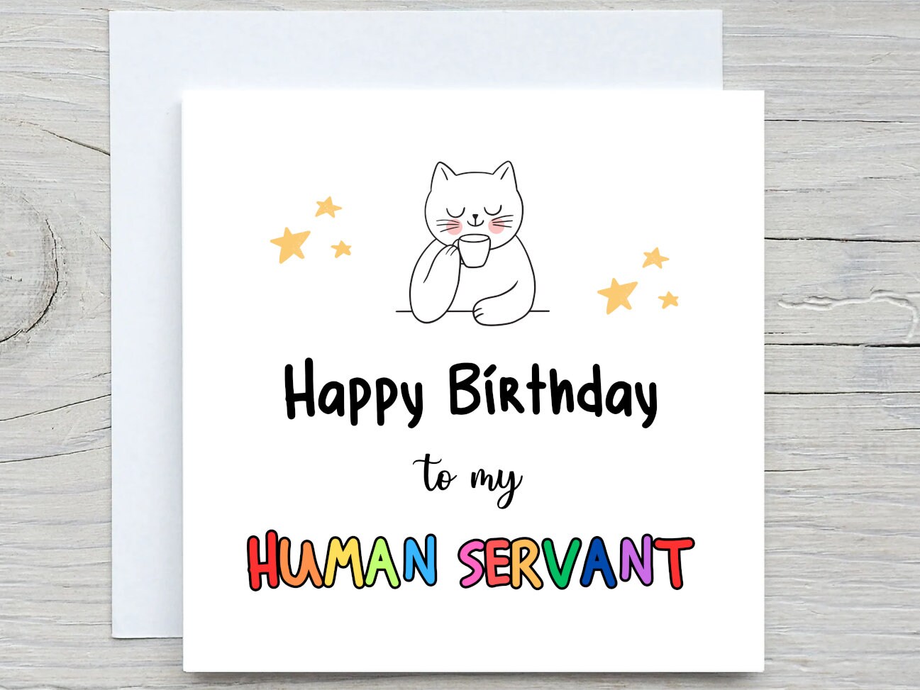 Birthday Card, Funny Card, From Cat Birthday Card, Cat Lover Card ...