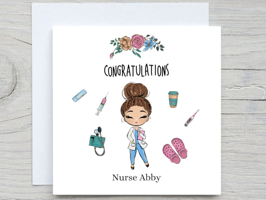 Personalised Nurse Card, Nurse Congratulations Card, Congratulations ...
