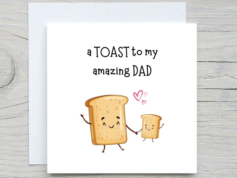 Funny Father's Day Card, A Toast to My Amazing Dad, Personalised Dad ...