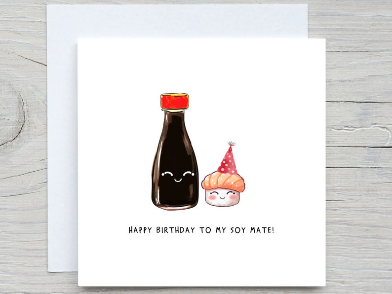 Funny Birthday Card, Cute Birthday Card, Bee Day, Soy Mate, for Bestie ...