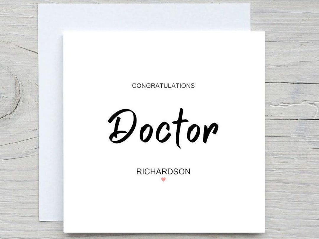 Personalized Doctor Congratulations Card: New Job, Graduation - Etsy