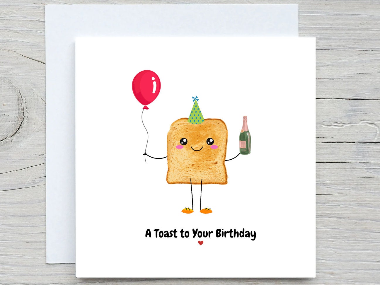A Toast to Your Birthday CARD, Funny Birthday Card, for Friend Card ...
