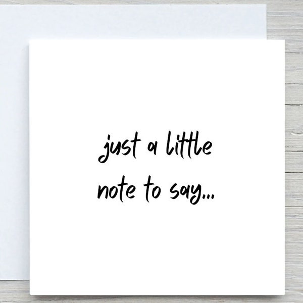 Just a Little Note - Etsy