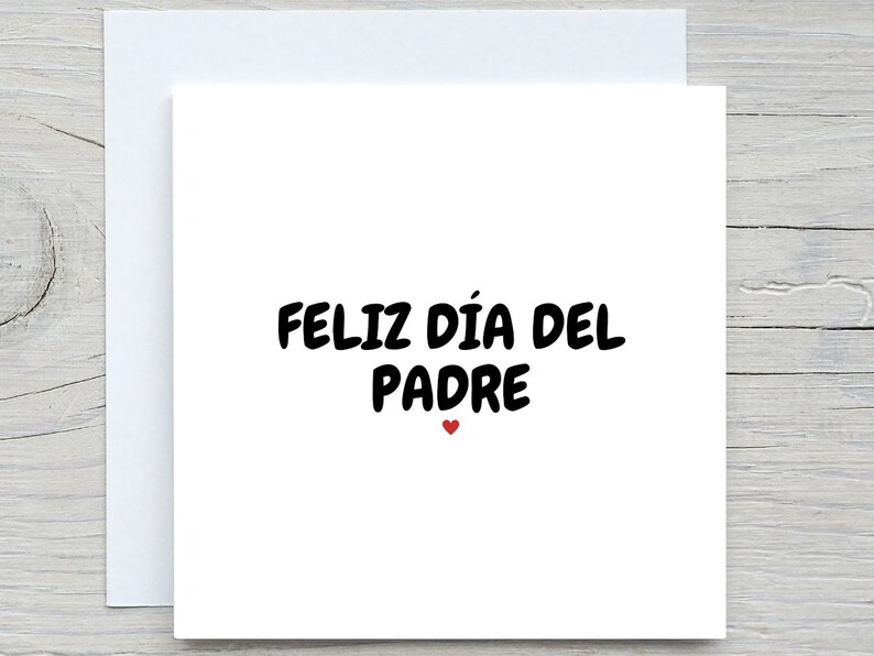 Feliz Día Del Padre, Fathers Day Card, Spanish Card, for Daddy Card ...