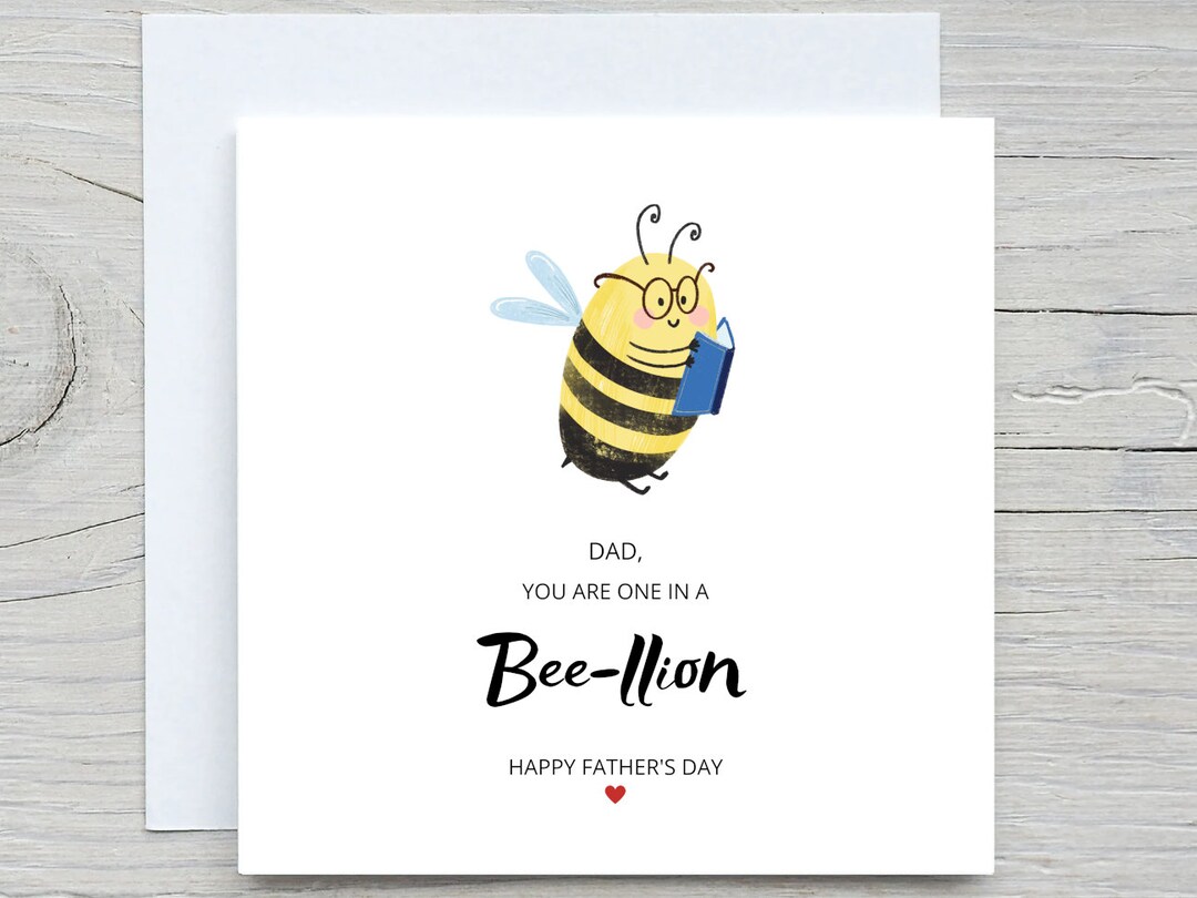 Bee One in a Million Dad Card - Father's Day Card - Etsy