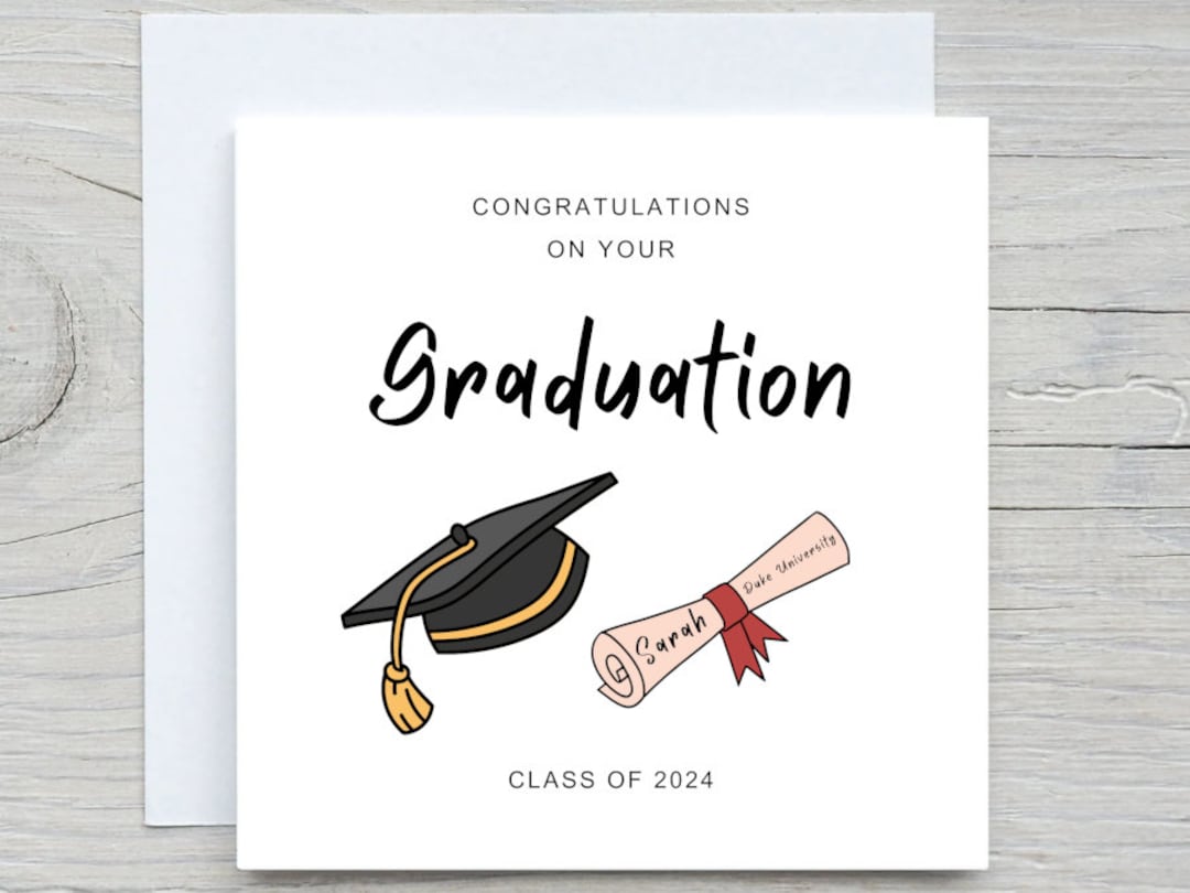 Personalised Graduation Card, Custom Card, Congratulations on Your ...