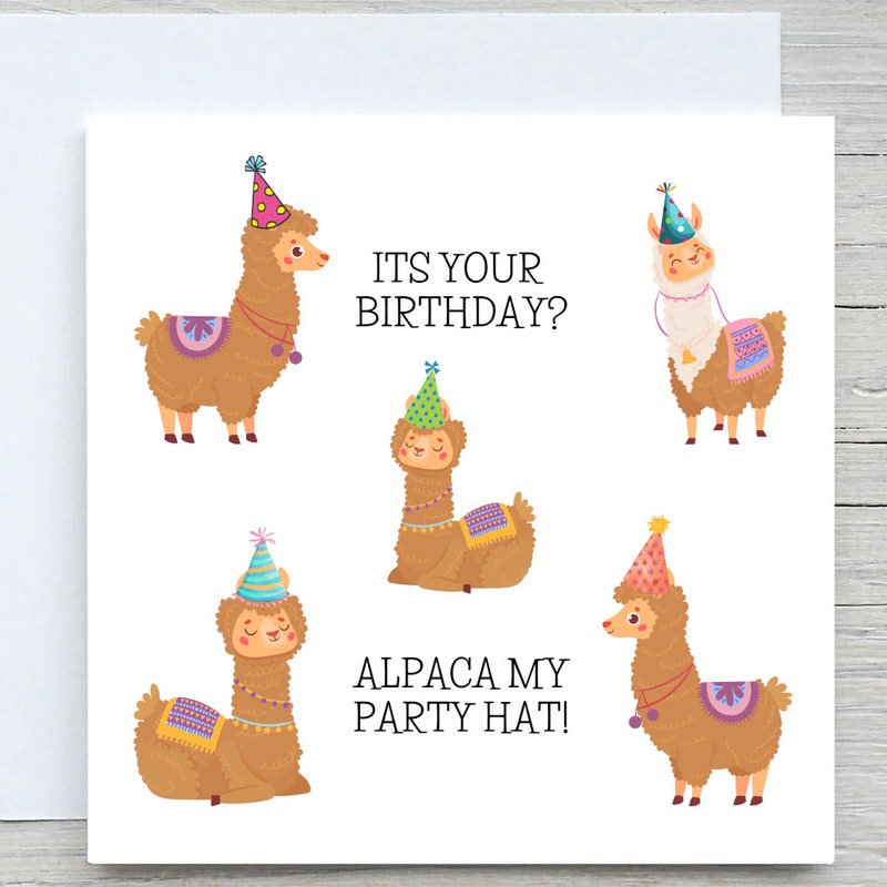 Alpaca Card - Etsy UK