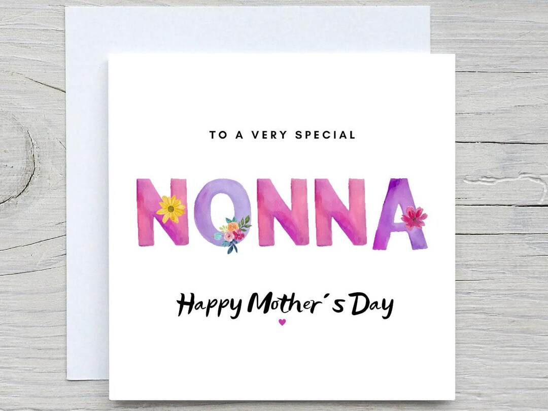Personalized Nonna Mother's Day Card for Grandma - Etsy