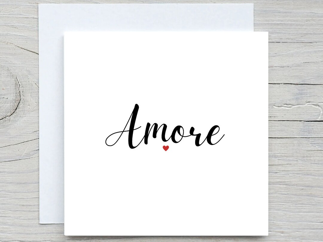 Amore Card, for Lover Card, Card for Her, Care for Him, My Love Card in ...