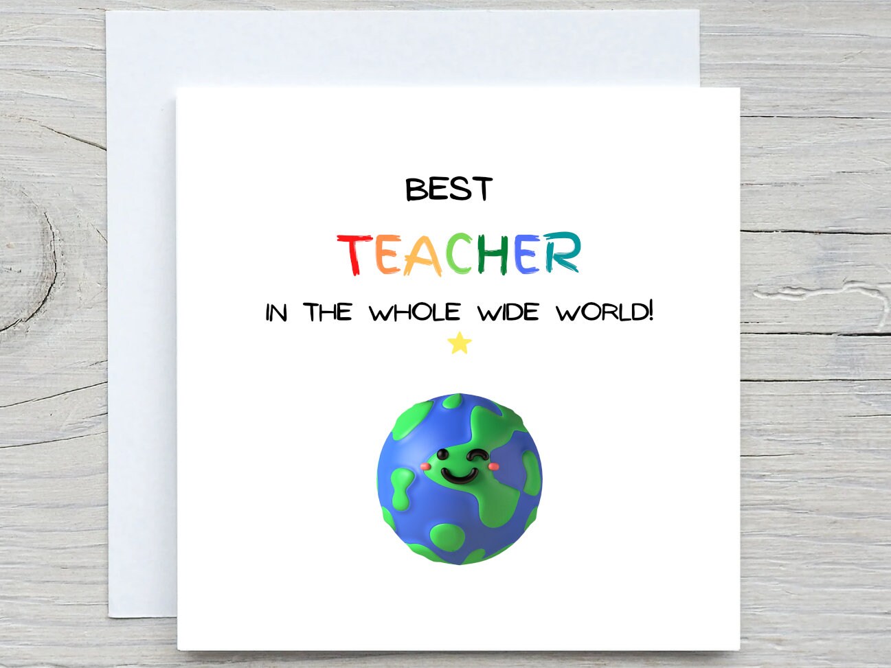Thank You Teacher Card, Teacher Card, Amazing Teacher Card, School Card ...