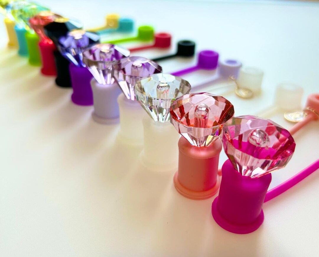 Custom Diamond Straw Cap, Straw Topper, Personalised Stanley ...