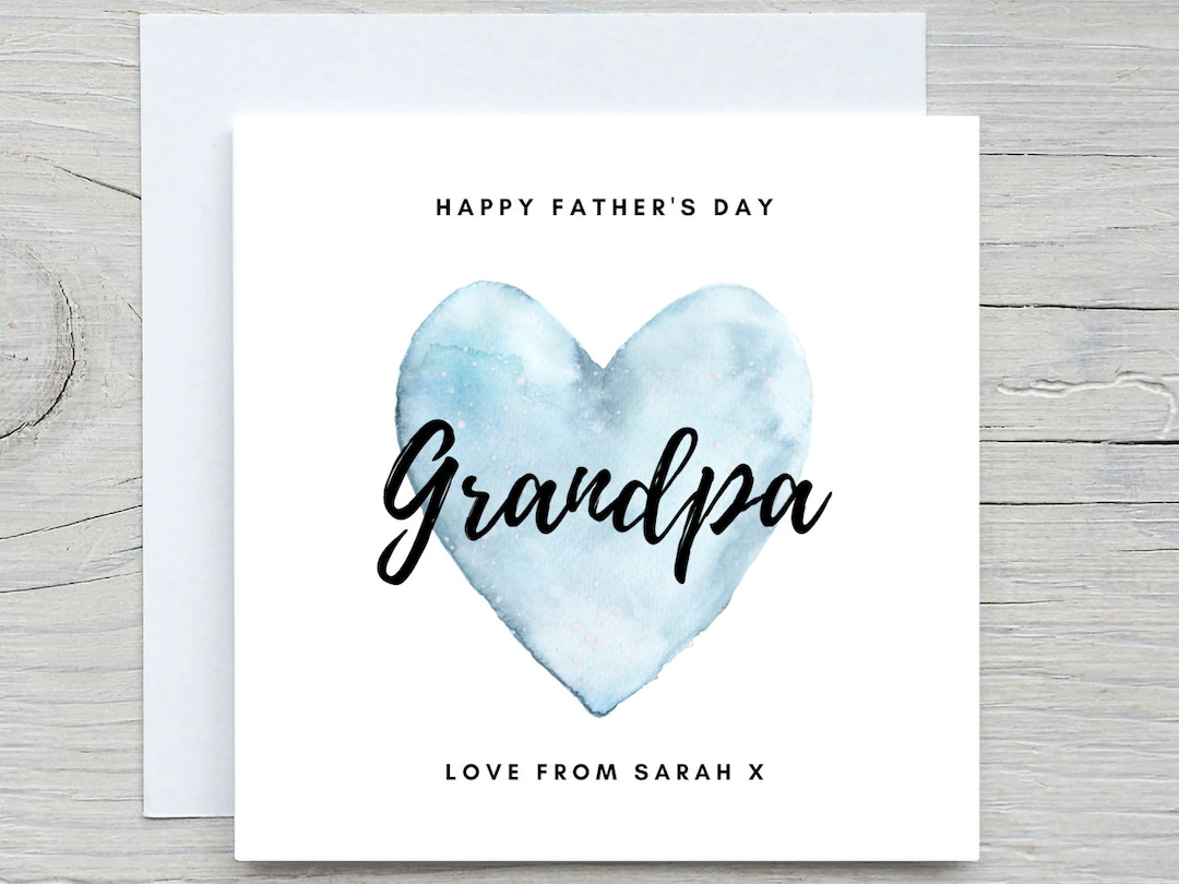 Personalised Happy Father's Day to Grandpa Card, Personalised Father's ...