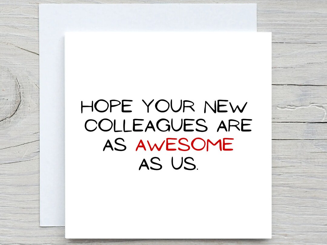 Funny New Job Card, Personalised Card, NEW JOB CARD, New Colleagues ...