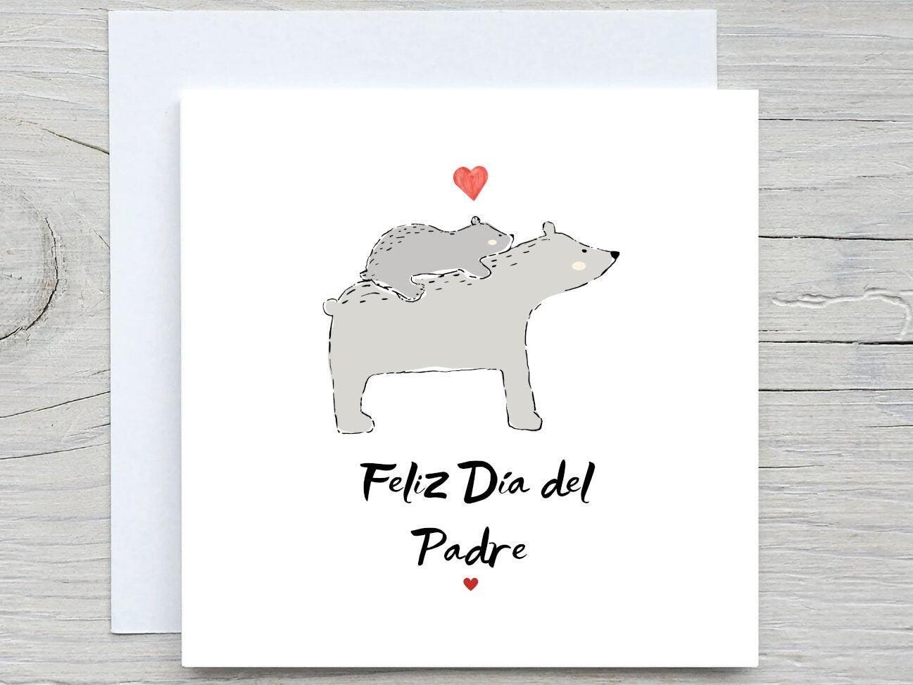 Feliz Día Del Padre, Fathers Day Card, Spanish Card, for Daddy Card ...