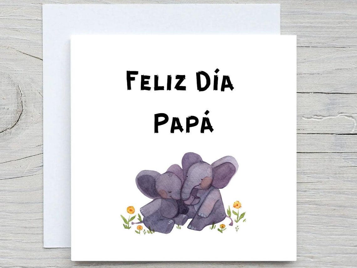 Feliz Dia Papa Card, Spanish Fathers Day Gift - Etsy