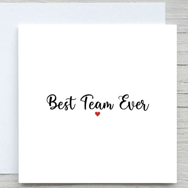 Bestes team karte - Etsy.de