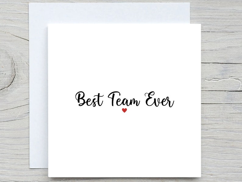 Appreciation Card From Boss Best Team Ever Card Appreciation - Etsy