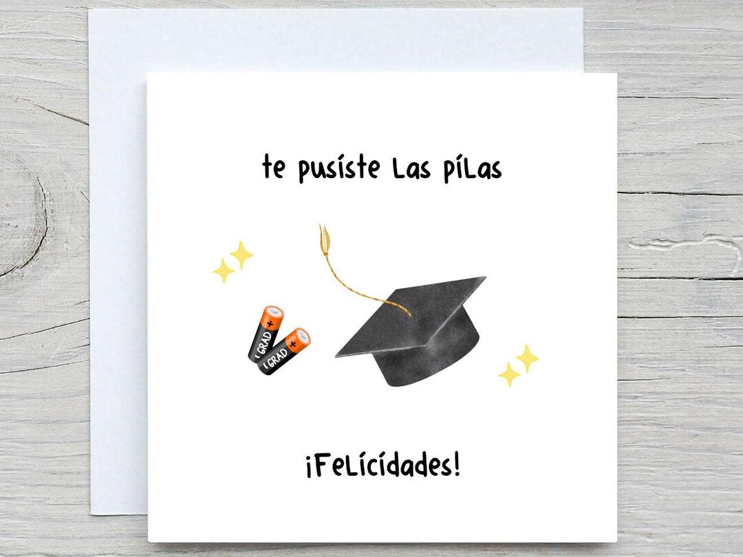 Funny Spanish Graduation Card: Felicidades, Personalised Card - Etsy