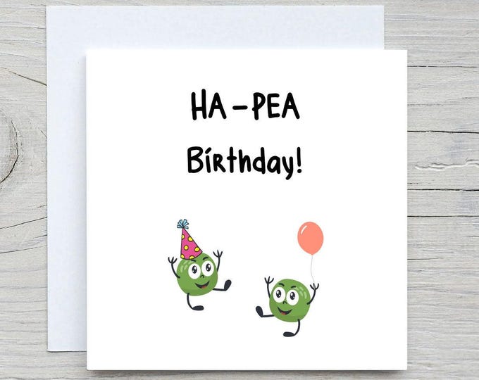 Happy Birthday Card | Ha-pea Birthday - Etsy Canada